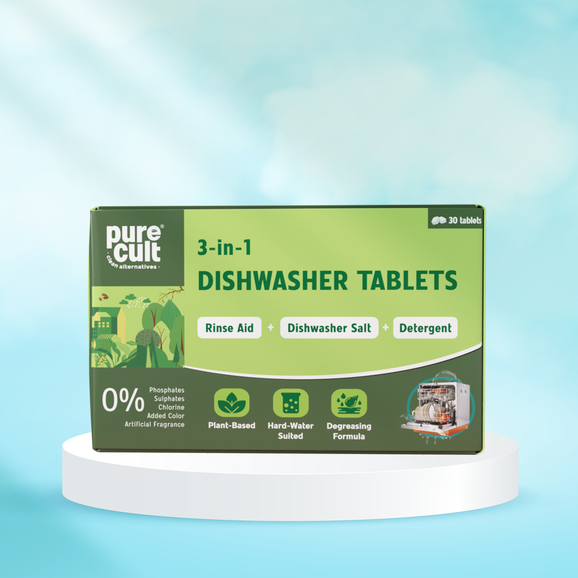 Plant-Based Dishwasher Tablets | Zero-waste – PureCult®